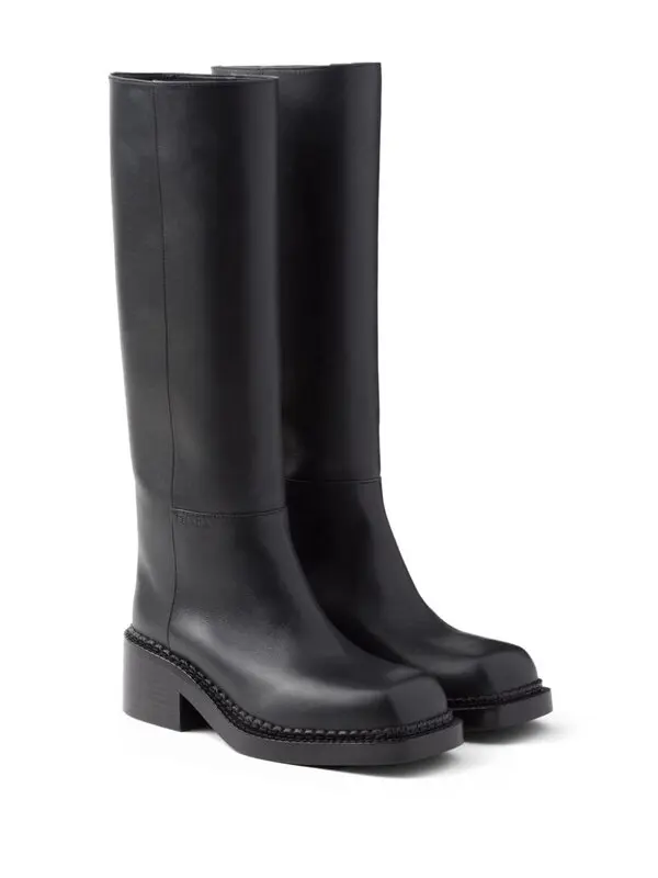 Prada Knee-high Leather Boots