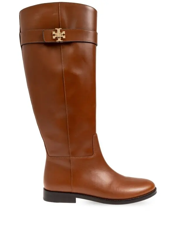 Tory Burch T Lock Riding Boots Brown 43% Off Editorialist