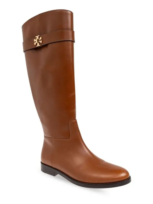 Tory Burch T Lock Riding Boots Brown 43% Off Editorialist