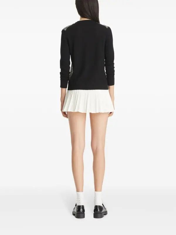 Tory Burch Silk-front Cardigan - Black