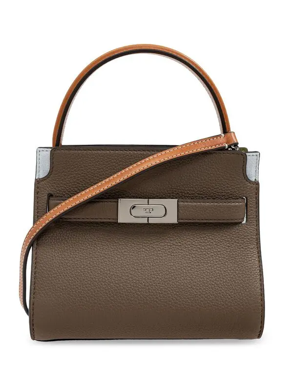Tory Burch Lee Radziwill Pebbled Leather Bag - Brown