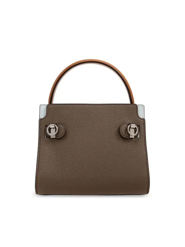 Tory Burch Lee Radziwill Pebbled Leather Bag - Brown