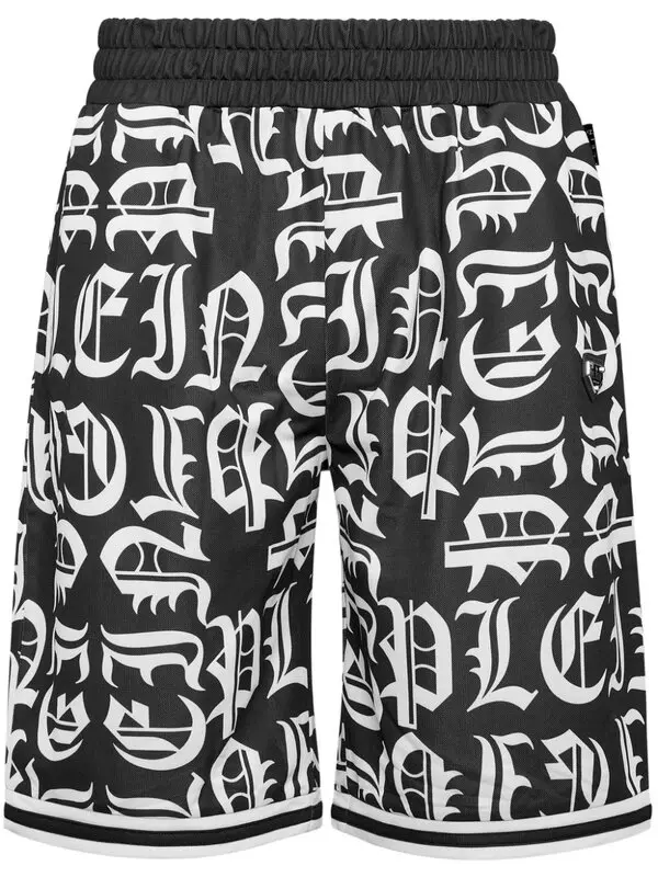 Philipp Plein Logo-print Shorts - Black
