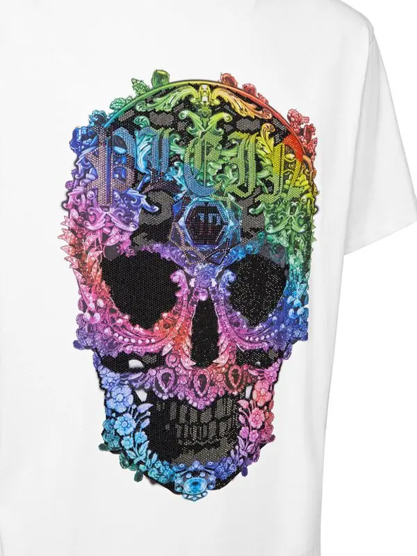 Philipp Plein Ss Baroque Skull T-shirt - White