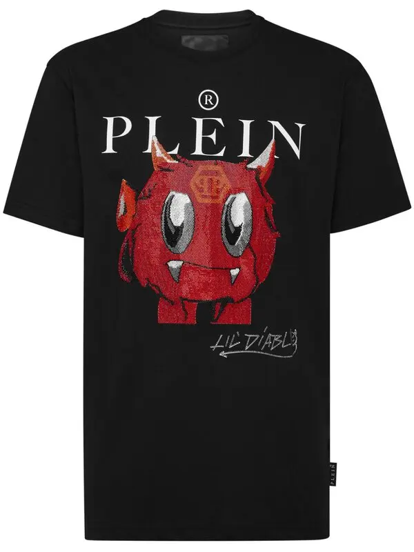 Philipp Plein Ss Crystal Monster T-shirt - Black