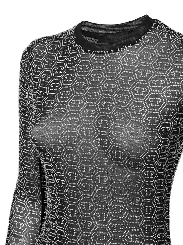 Philipp Plein Crystal-embellished Mesh Dress