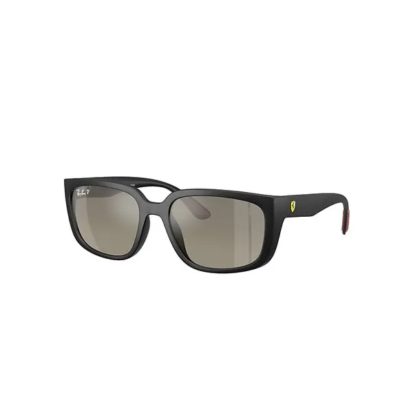 Ray-ban Rb4443m Scuderia Ferrari Collection Sunglasses Frame Green Lenses - Matte Black