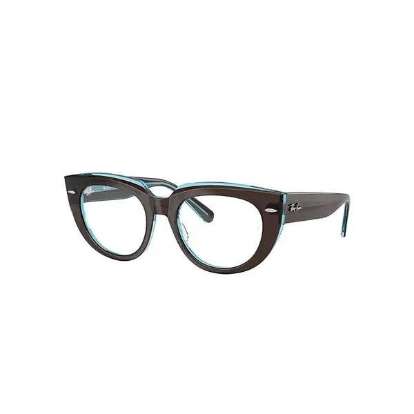 Ray-ban Doreen Optics Eyeglasses - Brown On Transparent Blue