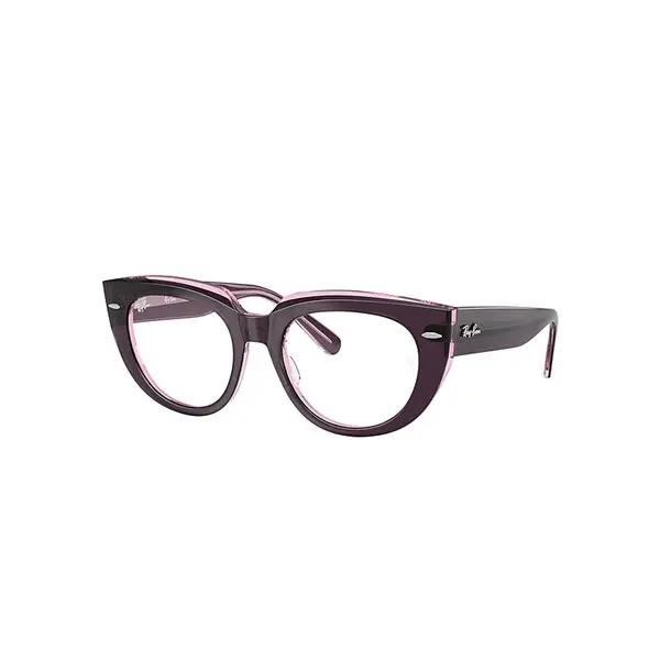 Ray-ban Doreen Optics Eyeglasses - Violet On Transparent Pink