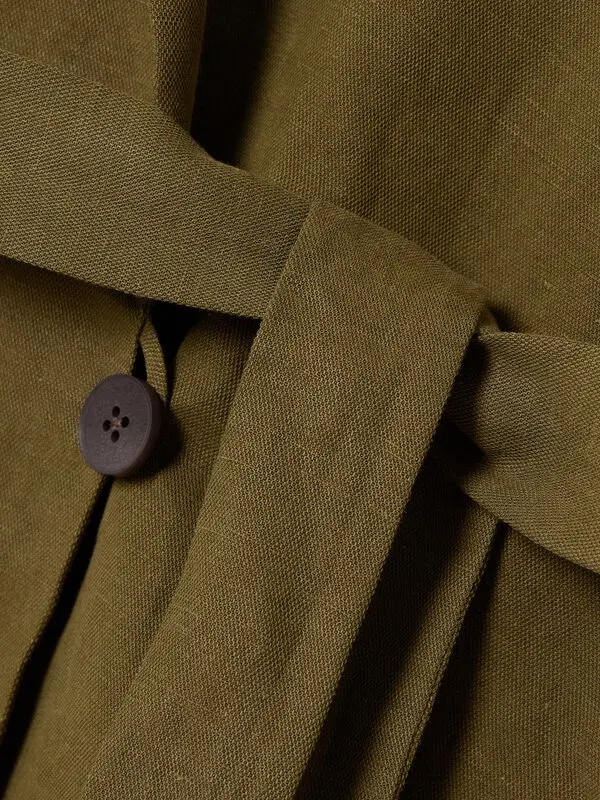 NET-A-PORTER FOR THE KING’S FOUNDATION Belted Linen And Tencel™ Lyocell-blend Jacket