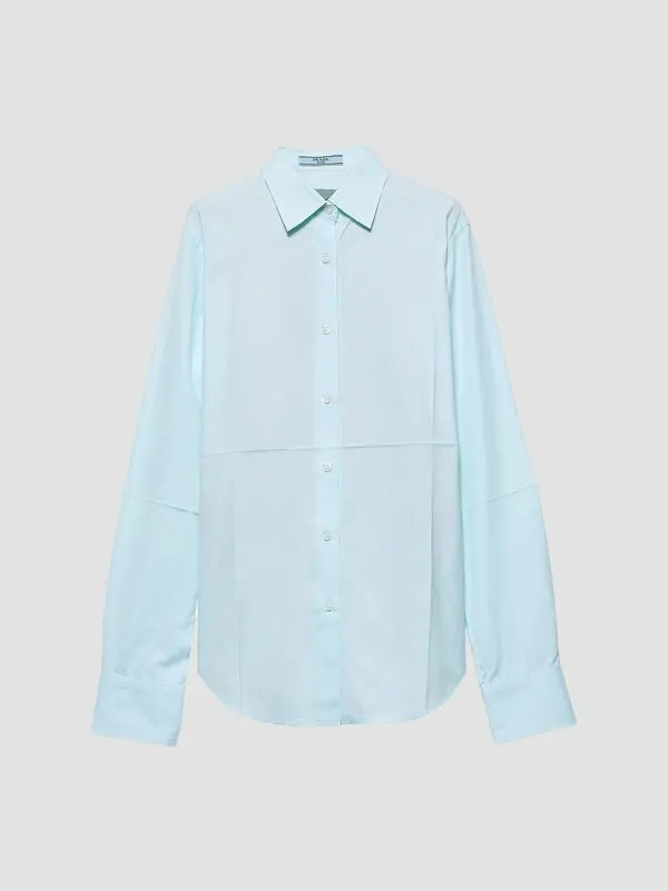 Prada Oxford Cotton Shirt - Sky Blue
