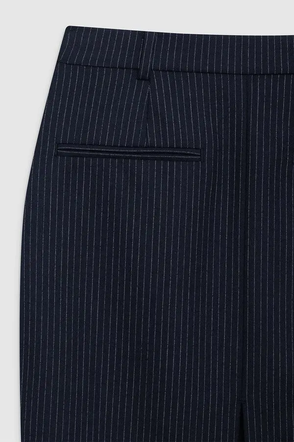 ANINE BING Kora Pinstripe Wool Blend Skirt