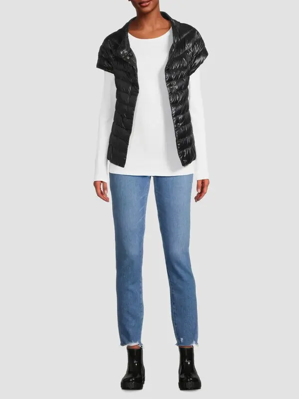 Herno Iconico Emilia Cap-sleeve Down Puffer Jacket - Black