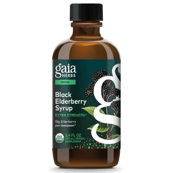 GAIA HERBS PRO Black Elderberry Syrup Extra Strength - One-color