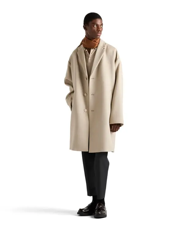 Prada Three-button Oversized Coat - Neutral