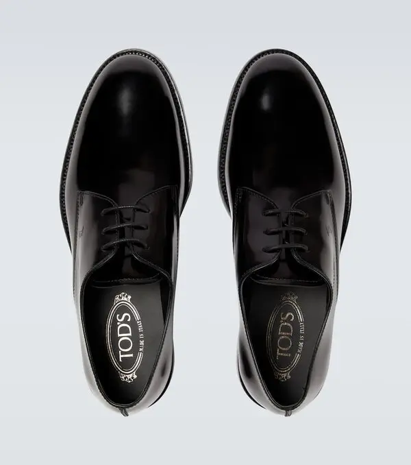 TOD'S Patent Leather Derby Shoes - Black