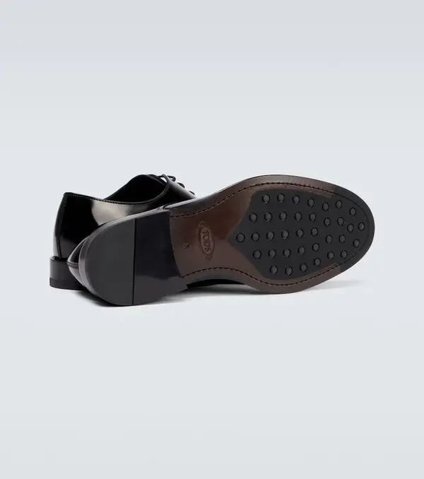 TOD'S Patent Leather Derby Shoes - Black