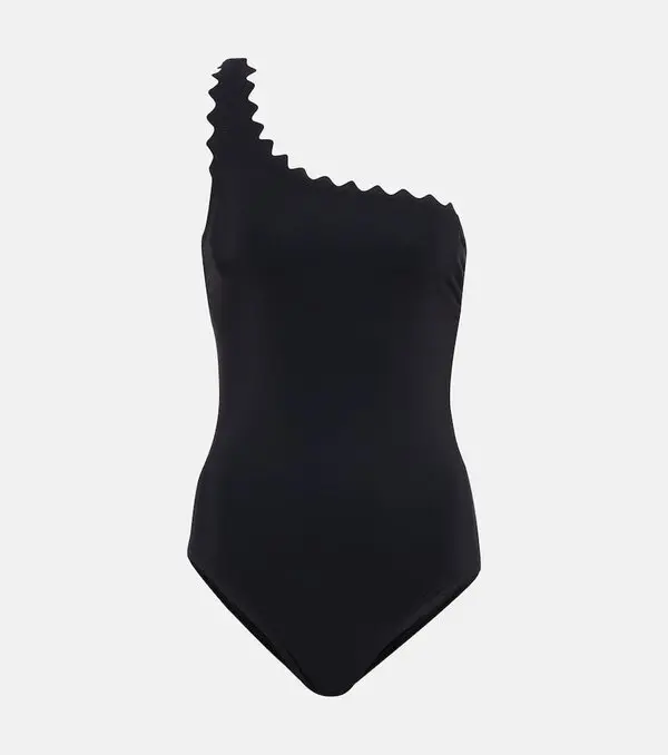 KARLA COLLETTO Ines One-shoulder Swimsuit - Black
