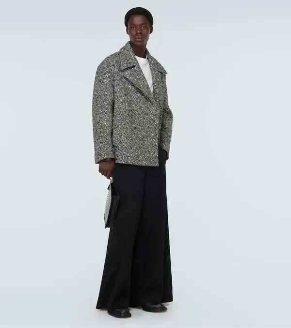 Valentino Garavani Embellished Boucle Wool-blend Jacket