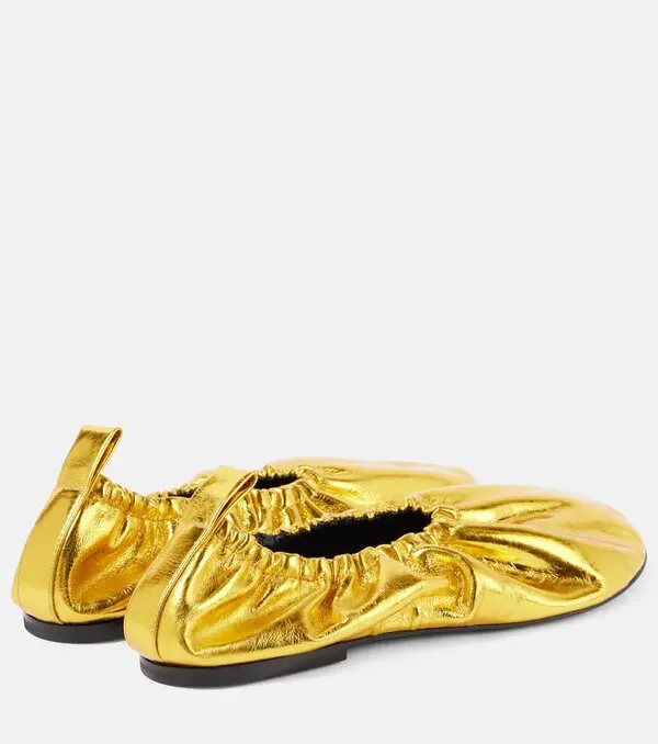 JIL SANDER Leather Ballet Flats