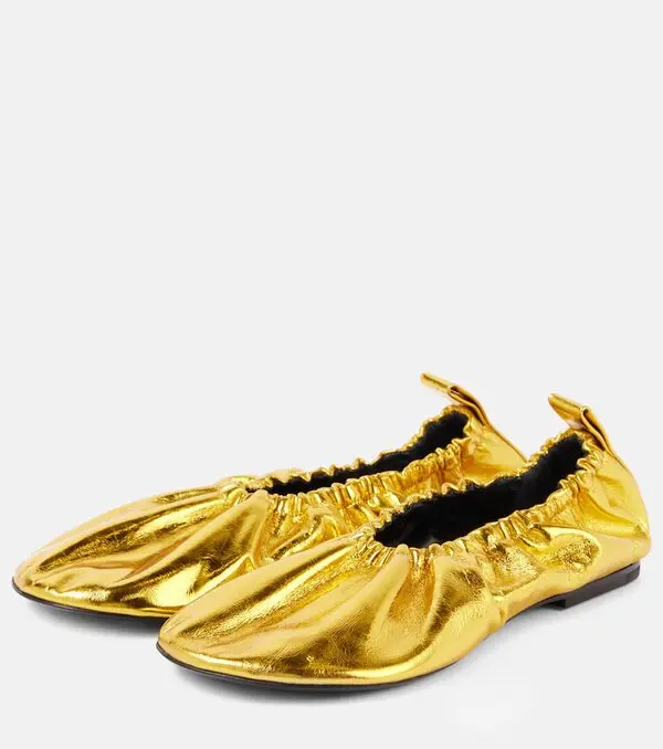JIL SANDER Leather Ballet Flats