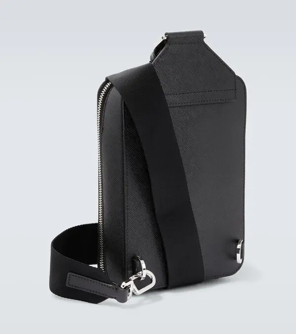 Prada Logo Leather Shoulder Bag