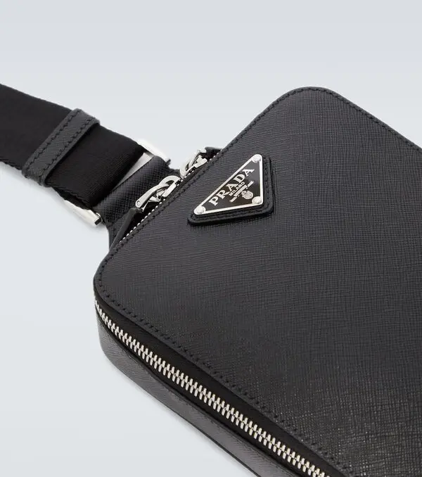 Prada Logo Leather Shoulder Bag