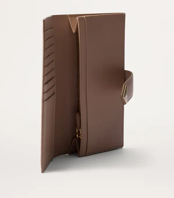 Prada Large Saffiano Leather Bifold Wallet - Nude