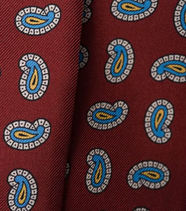 Prada Silk Paisley Skinny Scarf