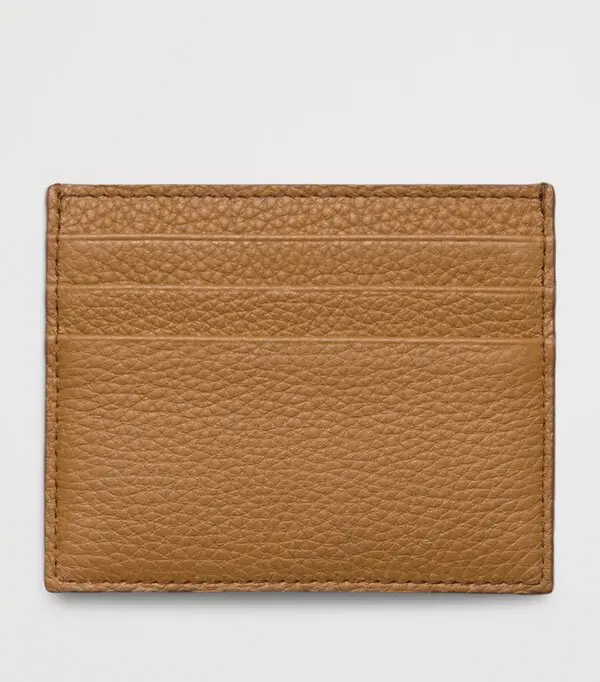 Prada Leather Card Holder - Brown