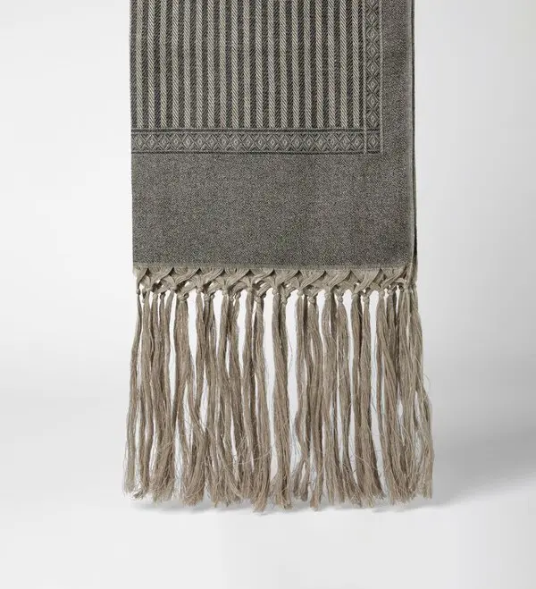 Brunello Cucinelli Fringed Chevron Beach Towel