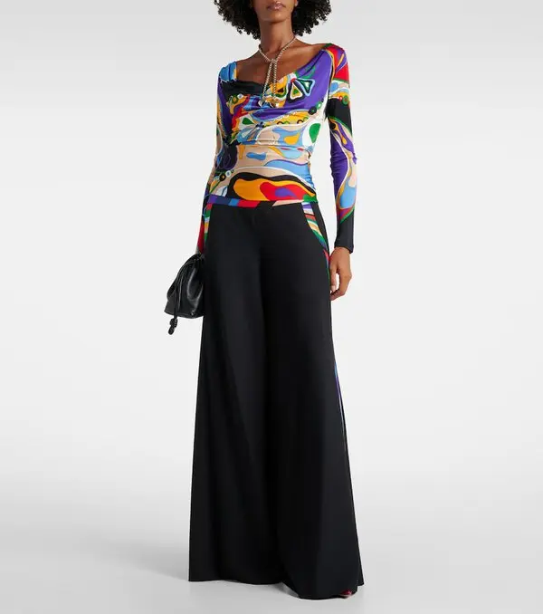 Emilio Pucci Iride Cady Palazzo Pants - Multicoloured