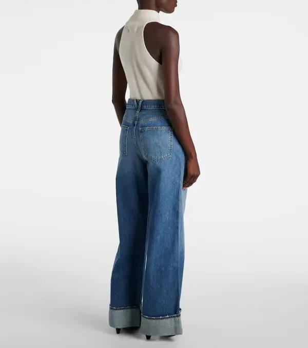 Veronica Beard Taylor High-rise Wide-leg Jeans - Blue