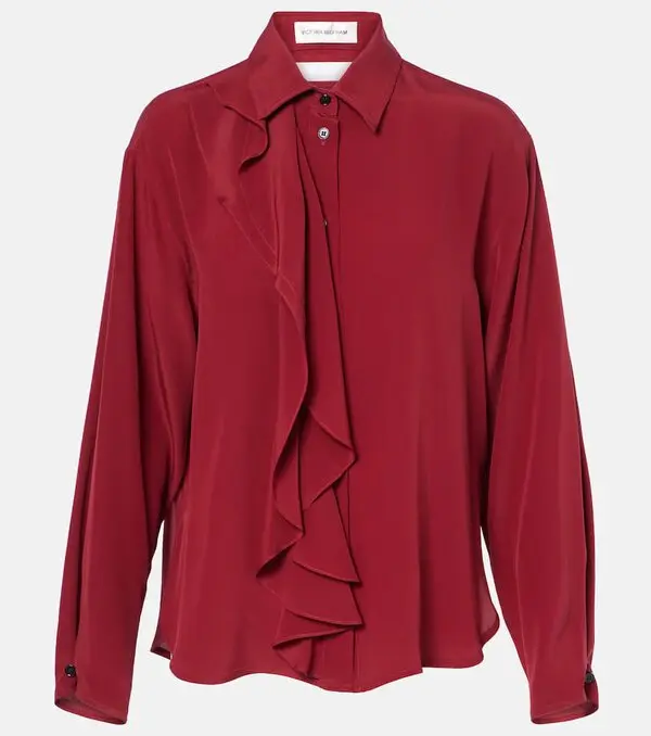 Victoria Beckham Ruffled Silk Blouse