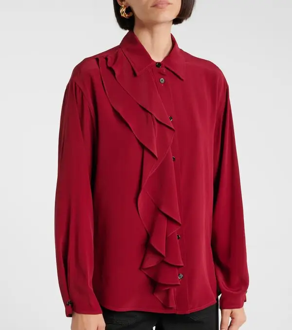 Victoria Beckham Ruffled Silk Blouse