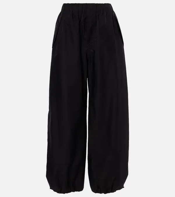 Wardrobe.NYC High-rise Wide-leg Cotton-blend Pants