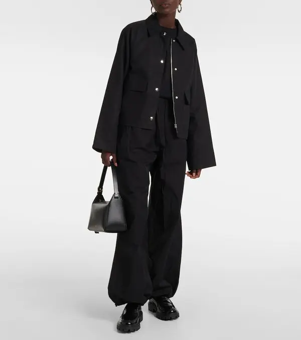 Wardrobe.NYC High-rise Cotton-blend Wide-leg Pants