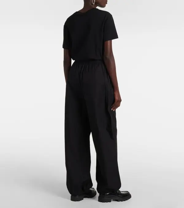 Wardrobe.NYC High-rise Cotton-blend Wide-leg Pants