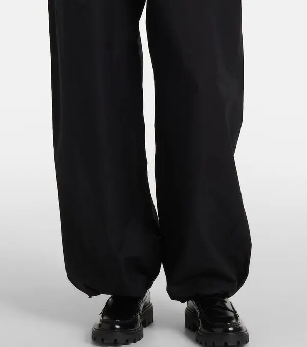 Wardrobe.NYC High-rise Cotton-blend Wide-leg Pants