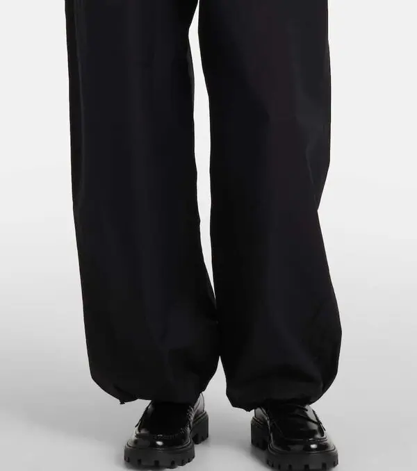 Wardrobe.NYC High-rise Wide-leg Cotton-blend Pants