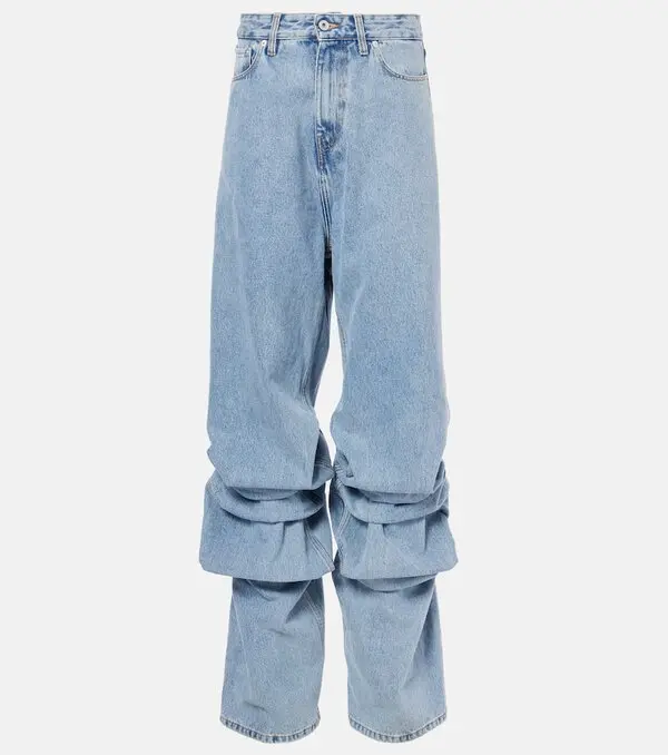 Y/project Evergreen Draped Wide-leg Jeans