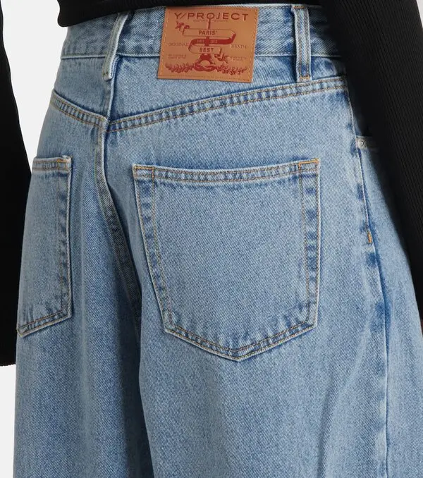Y/project Evergreen Draped Wide-leg Jeans