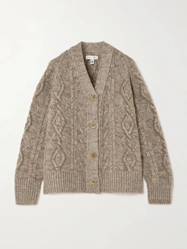 NET-A-PORTER FOR THE KING’S FOUNDATION Cable-knit Wool Cardigan