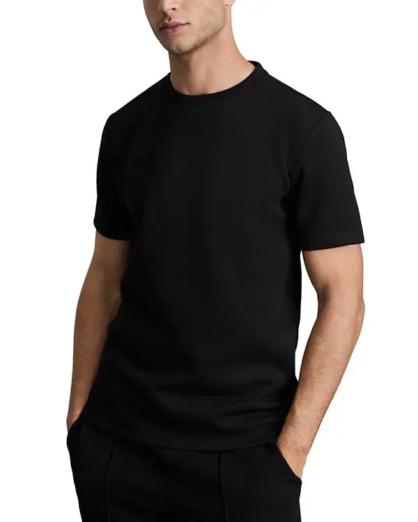 REISS Bradley Interlock Tee - Navy Blue