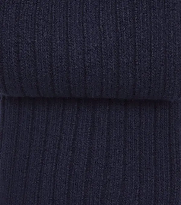 Polo Ralph Lauren Cotton-blend Crew Socks With Embroidered Logo - Navy