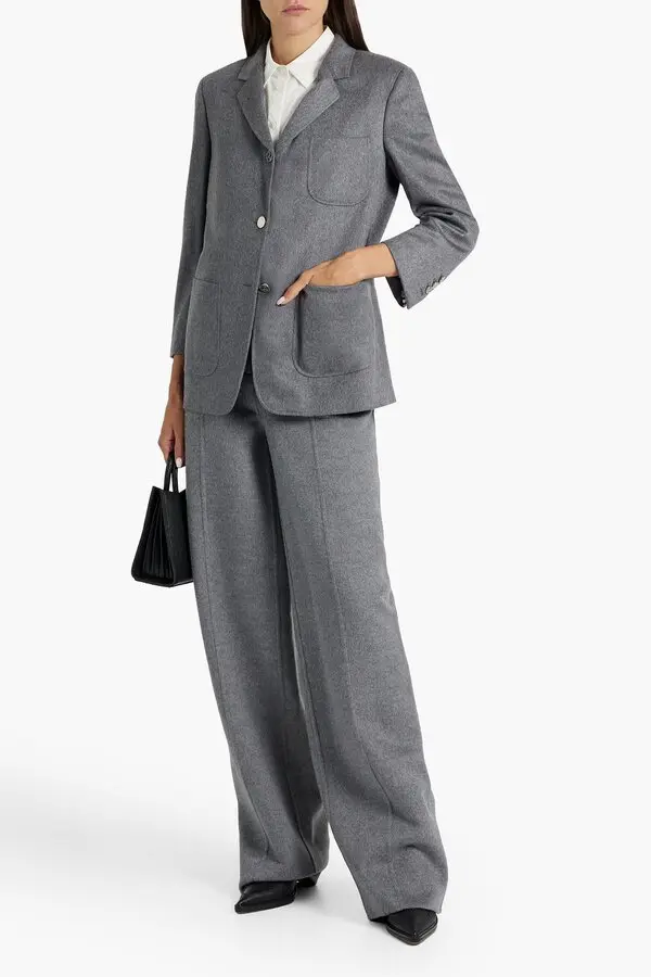 PETER DO Wool And Cashmere-blend Felt Wide-leg Pants