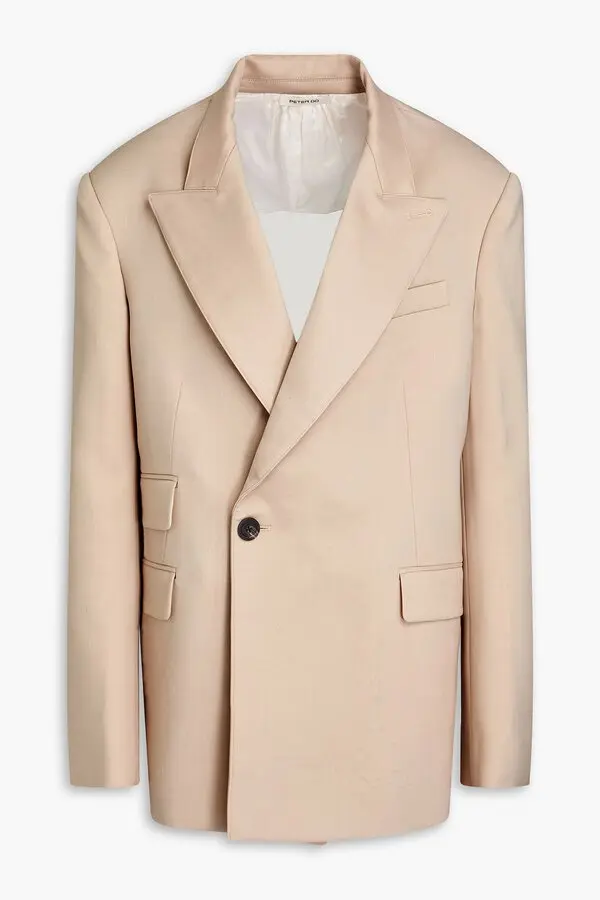 PETER DO Double-breasted Twill Blazer With Cutout