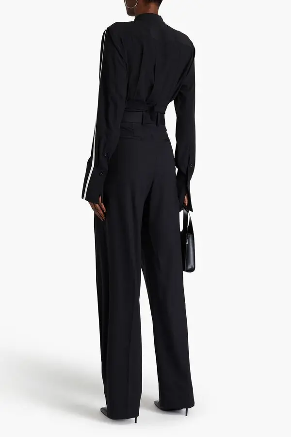 PETER DO Pintucked Silk Crepe De Chine Shirt