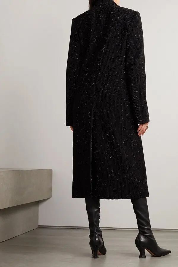 PETAR PETROV Metallic Ribbed Corduroy Coat
