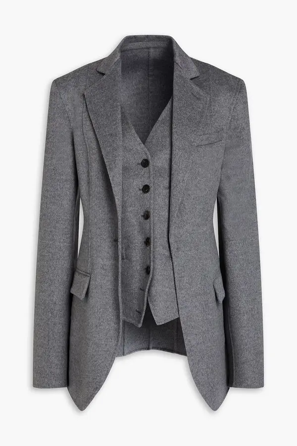 PETER DO Layered Wool And Cashmere-blend Felt Blazer